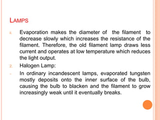 Lamps, Reflectors And Lumen Requirements | PPTX