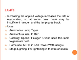 Lamps, Reflectors And Lumen Requirements | PPTX