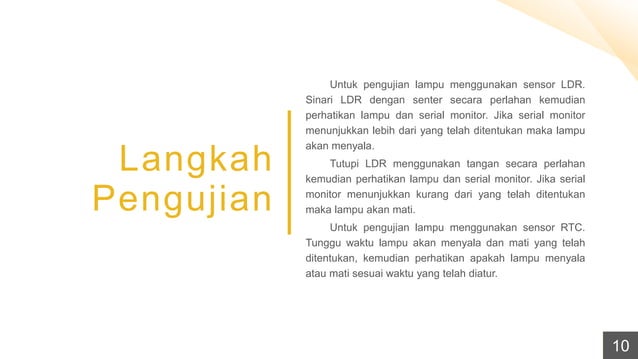 Automatic Lamp using Arduino UNO, LDR and RTC DS1307 | PPTX
