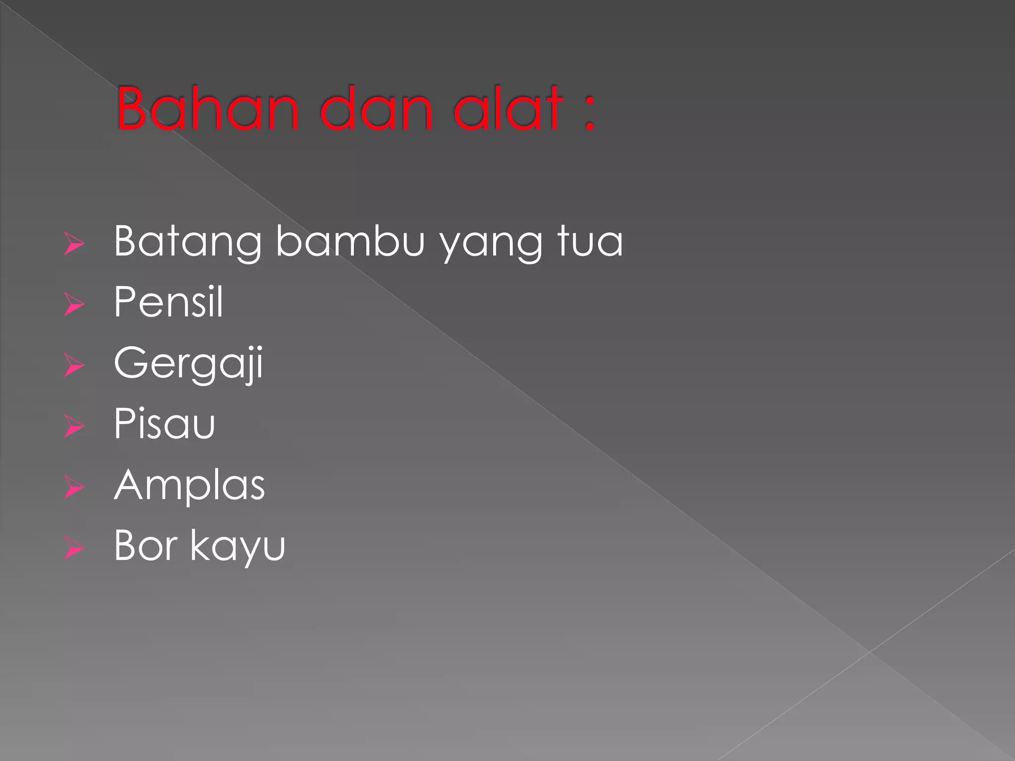 Lampu taman dari bambu | PPT