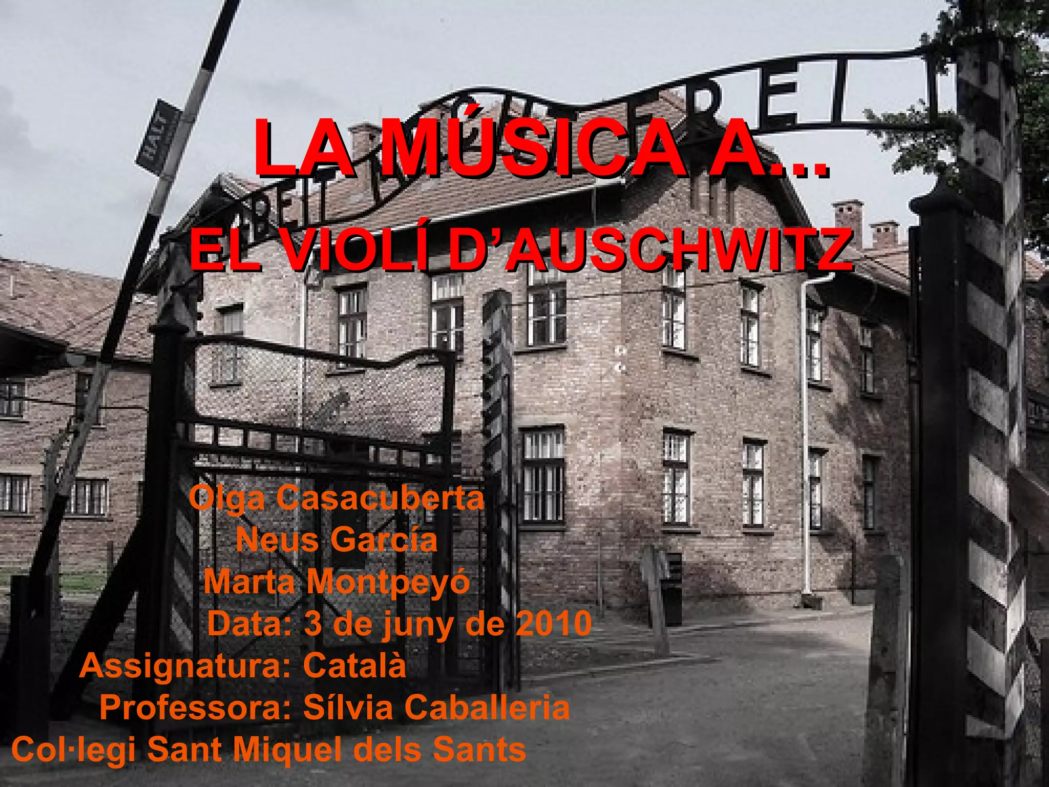 La Música a "El Violí d'Auschwitz" | PPT