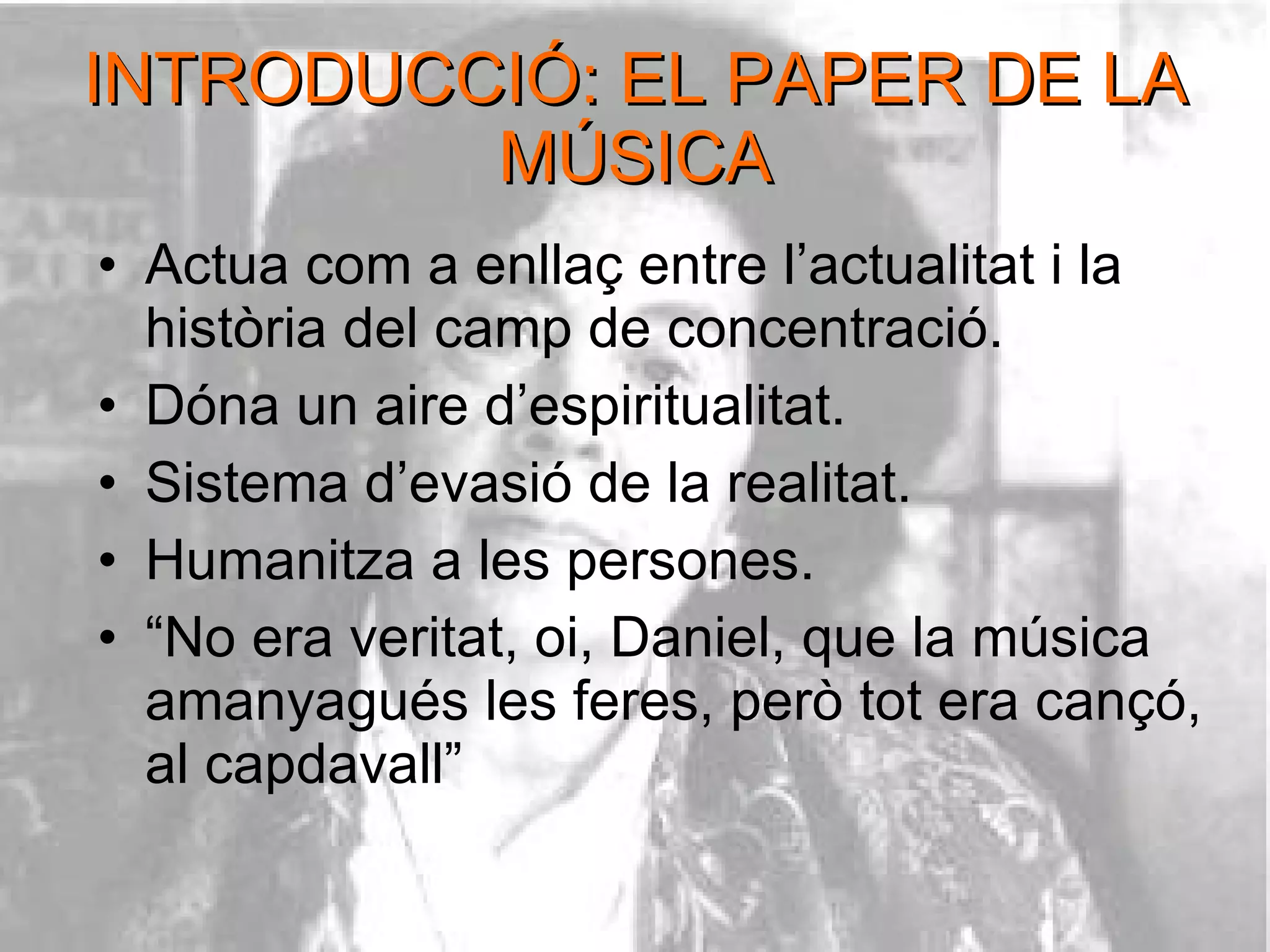 La Música a "El Violí d'Auschwitz" | PPT
