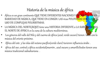 La música de áfrica | PPTX | World/International Music | Music