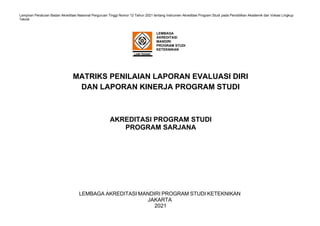 Matrix Penilaian MATRIKS PENILAIAN LAPORAN EVALUASI DIRI | PDF