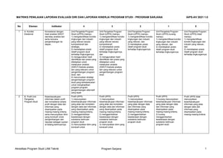 Matrix Penilaian MATRIKS PENILAIAN LAPORAN EVALUASI DIRI | PDF