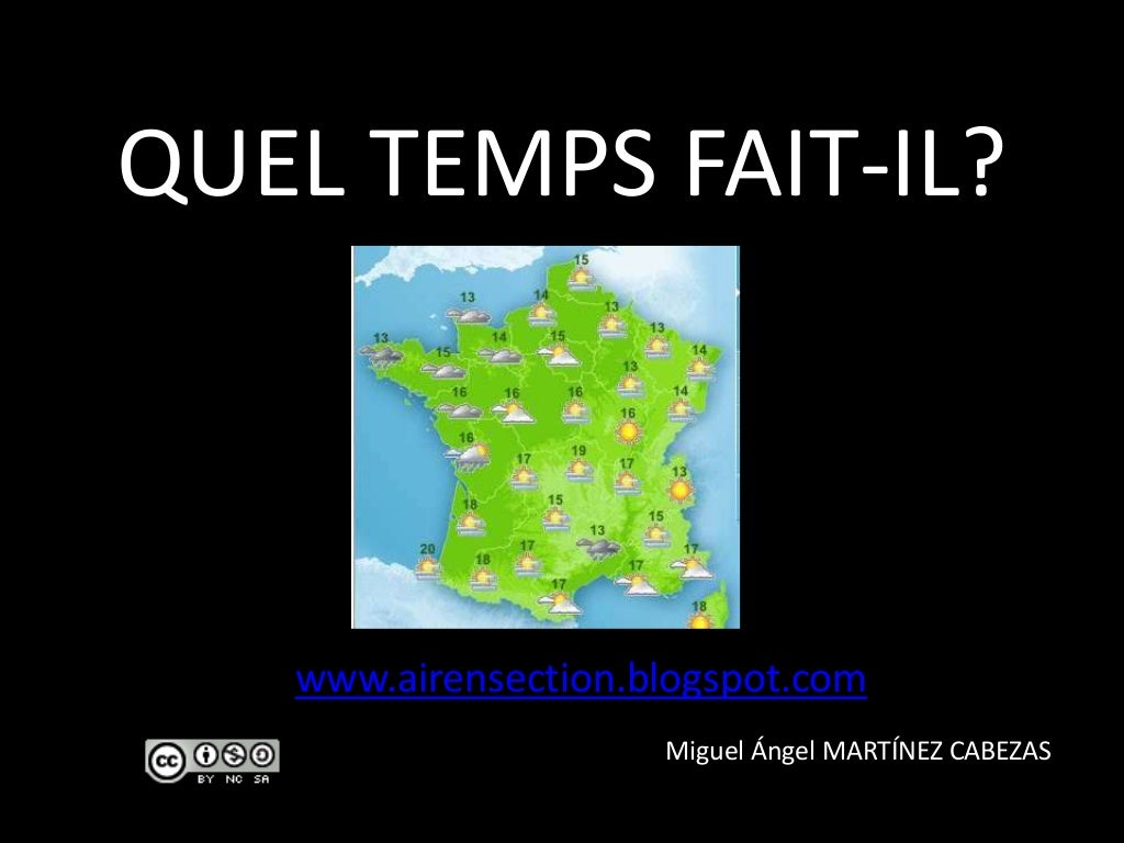 La météo. Quel temps fait-il?