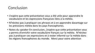 La Météo French project conditions météorologiques.pptx