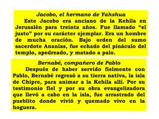 LA MUERTE DE LOS APOSTOLES INICIO DEL CRISTIANISMO | PPT