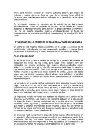 La mujer afrocolombiana | DOCX