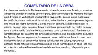 La mujer de la raya verde de Henri Matisse | PDF