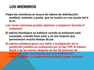 Exploracion fisica de la mujer embarazada | PPTX
