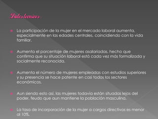 La mujer en el mercado laboral | PPT