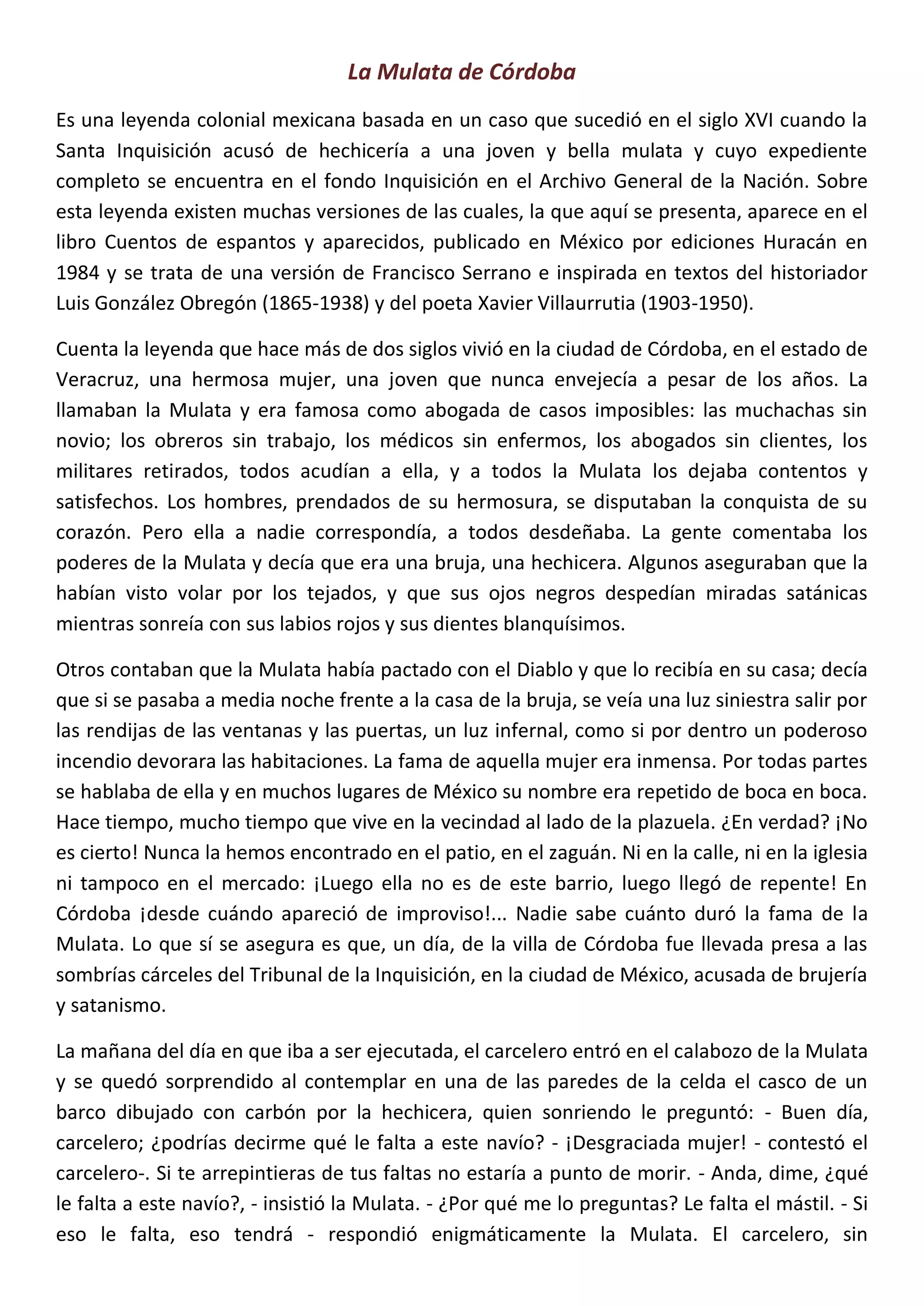 La mulata de córdoba | PDF