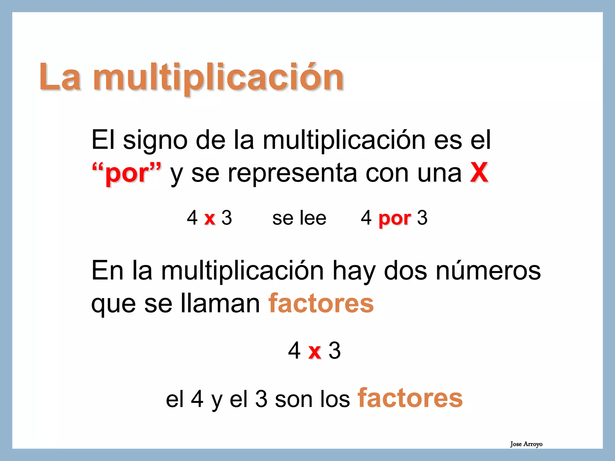 La multiplicacion | PPT