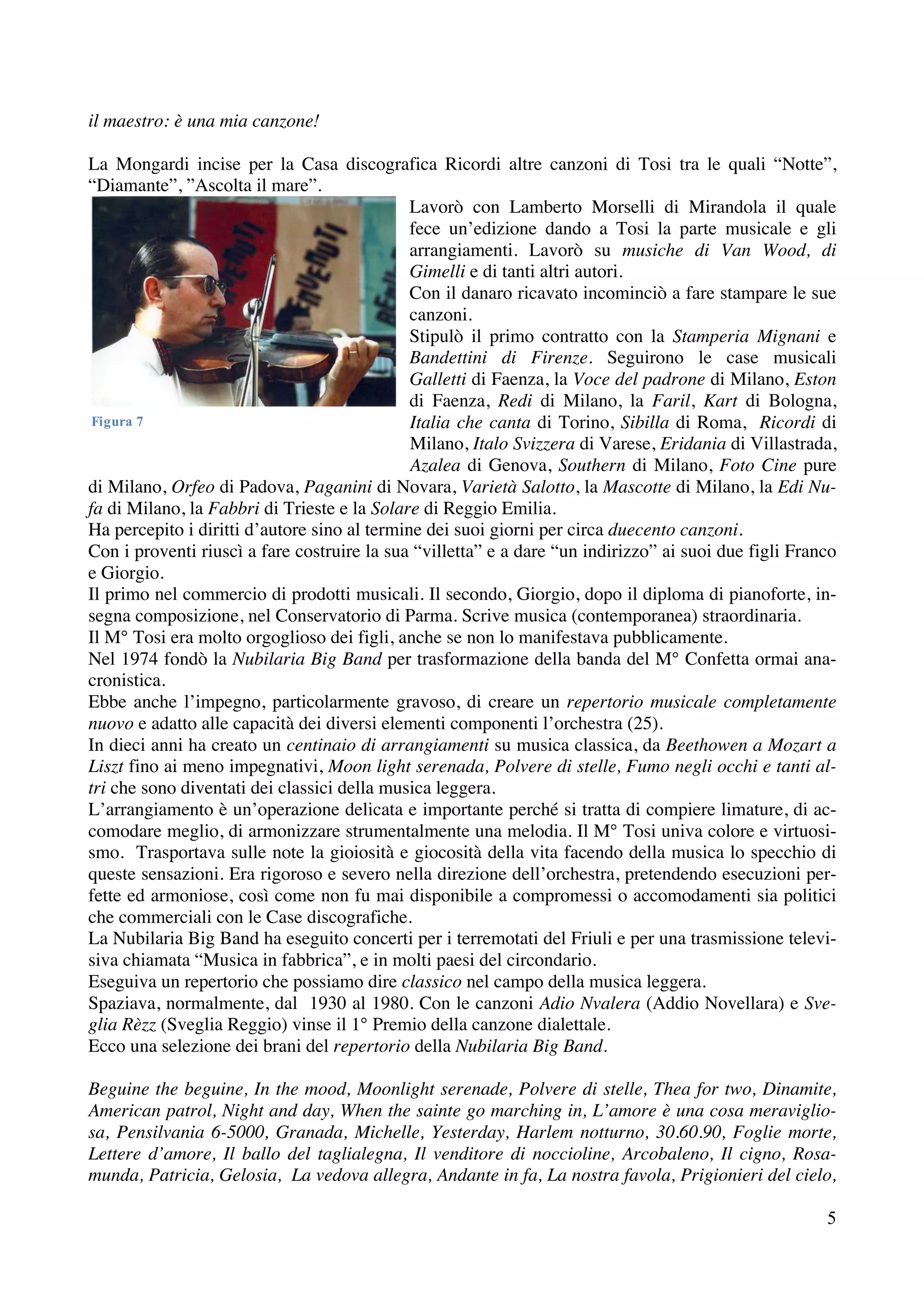La straordinaria vita del maestro compositore Amerigo Tosi | PDF