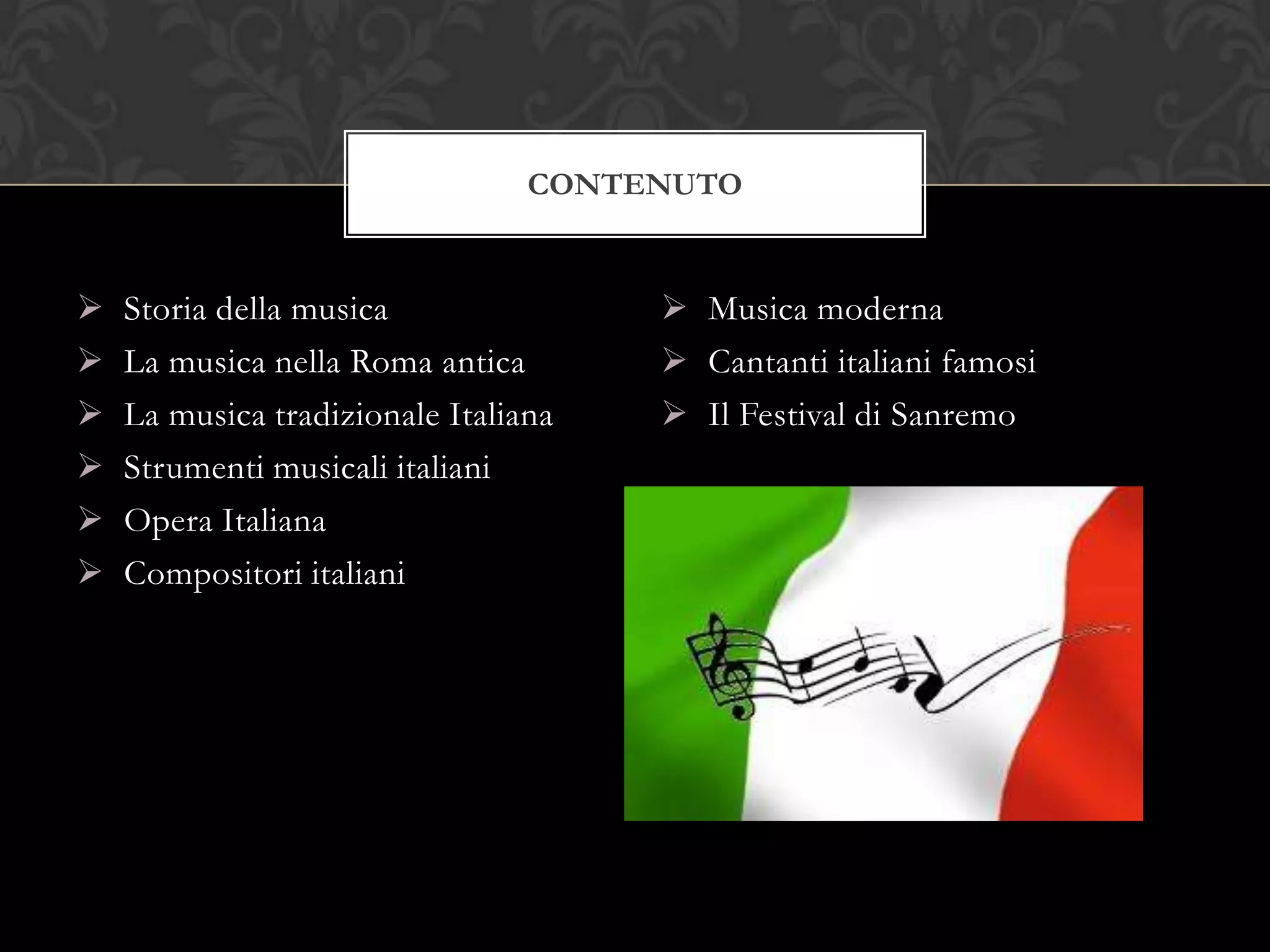 La musica italiana | PPTX