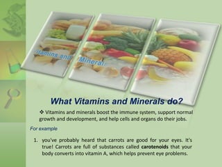 NUTRITION"Vitamins and Minerals" | PPTX