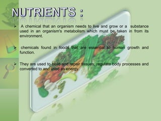 NUTRITION"Vitamins and Minerals" | PPTX