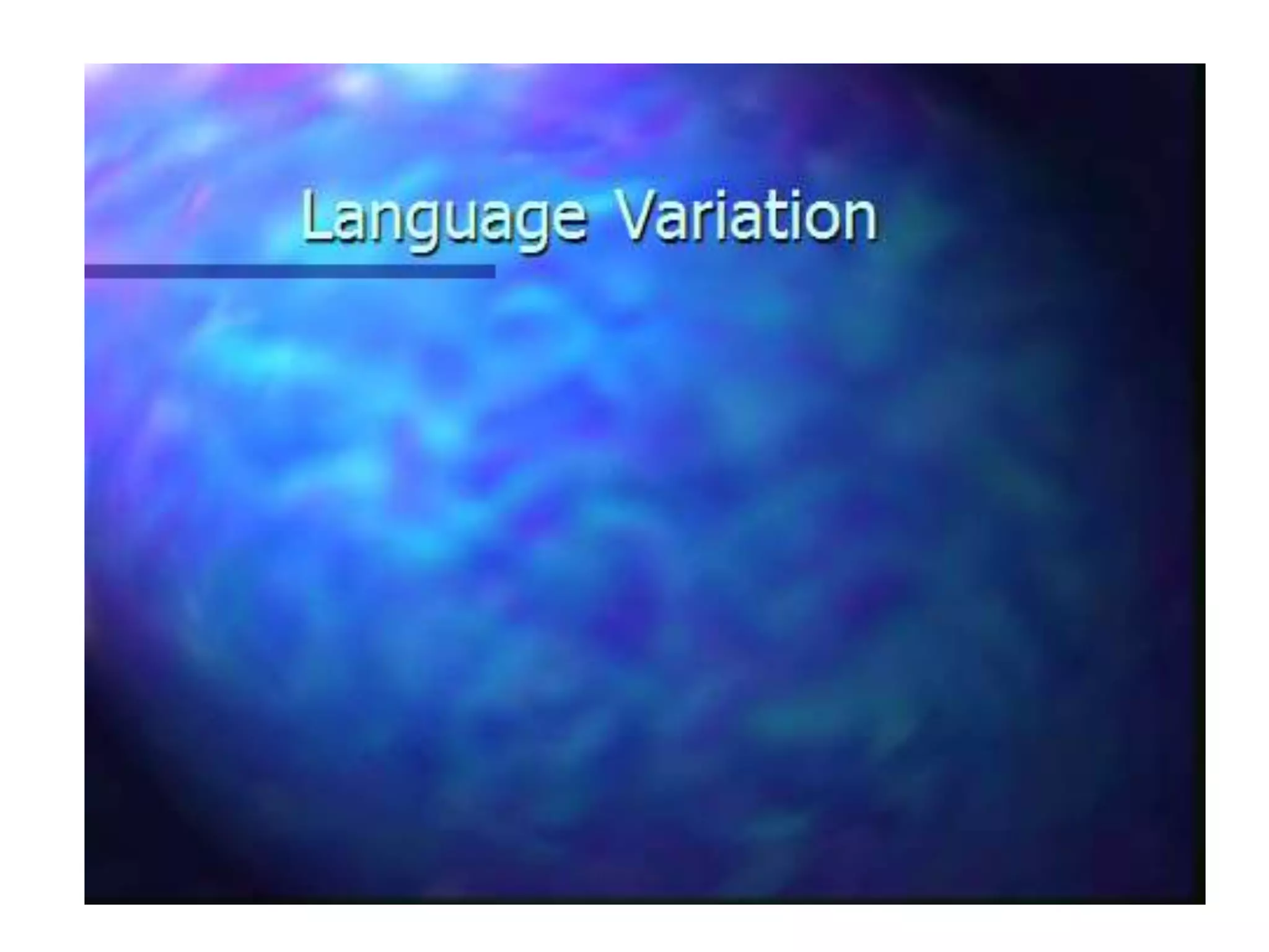 Language variation | PPTX