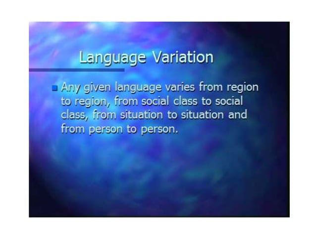 Language variation | PPTX