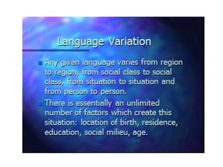Language variation | PPTX