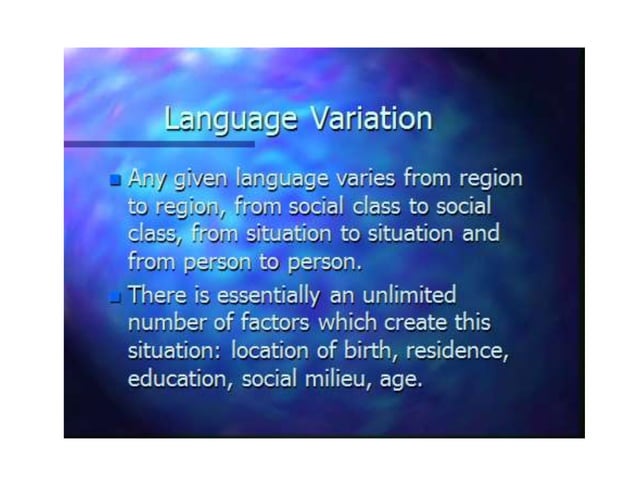 Language variation | PPTX