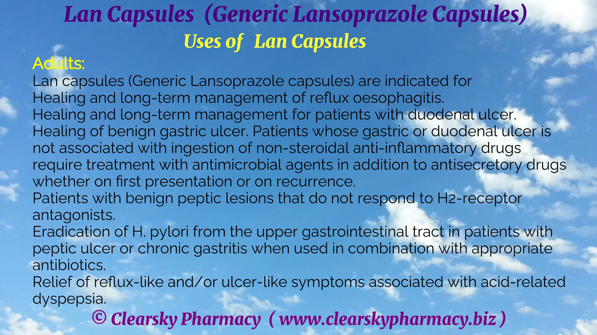 Lan Capsules (Generic Lansoprazole Capsules) | PDF