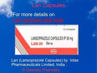Lan (Lansoprazole Capsules) | ODP | Digestive Disorders | Diseases and ...