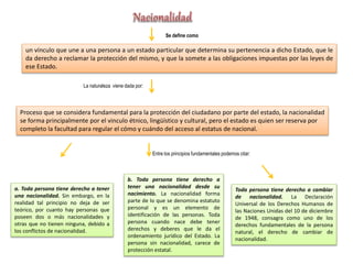 La nacionalidad y ciudadania | PPTX