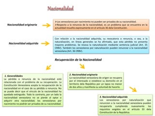 La nacionalidad y ciudadania | PPTX