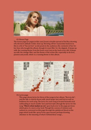 Lana del ray digipak | PDF