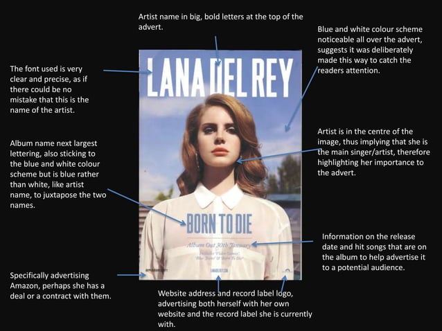 Lana del rey digipak analysis | PPTX