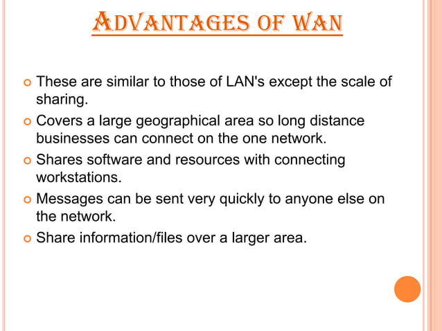 Lan and wan | PPTX | Computer Networking | Computing