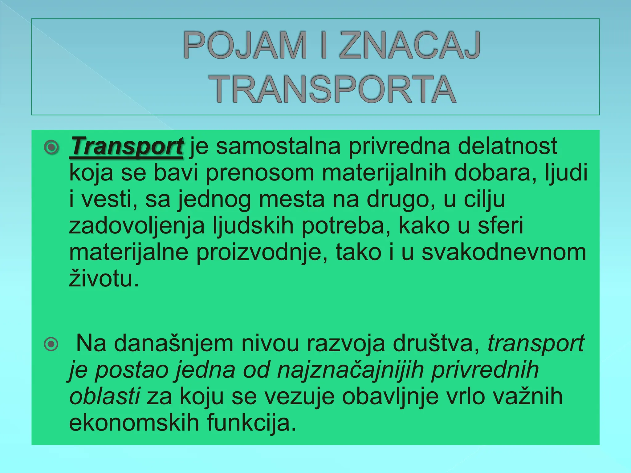 lana nikolic i andjela ilic transportttt | PPTX