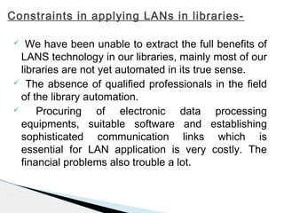 Lan application in libraries... | ODP
