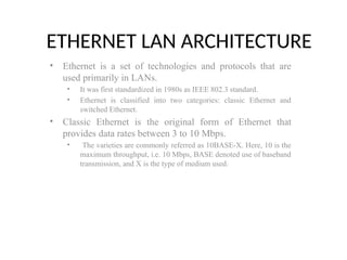 LAN ARCHITECTURE in computer networking.ppt