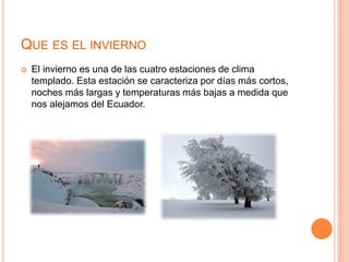 La naturaleza en invierno | PPTX