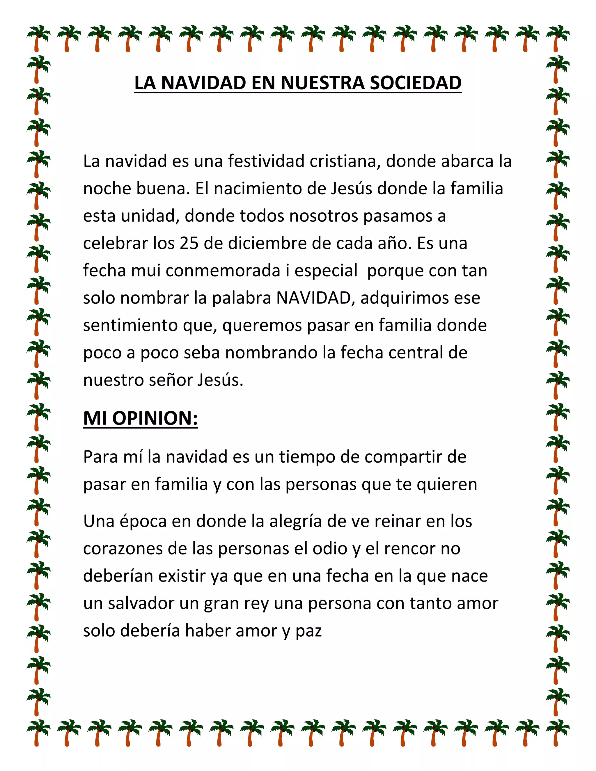 La navidad en nuestra sociedad (lenguaje) | PDF