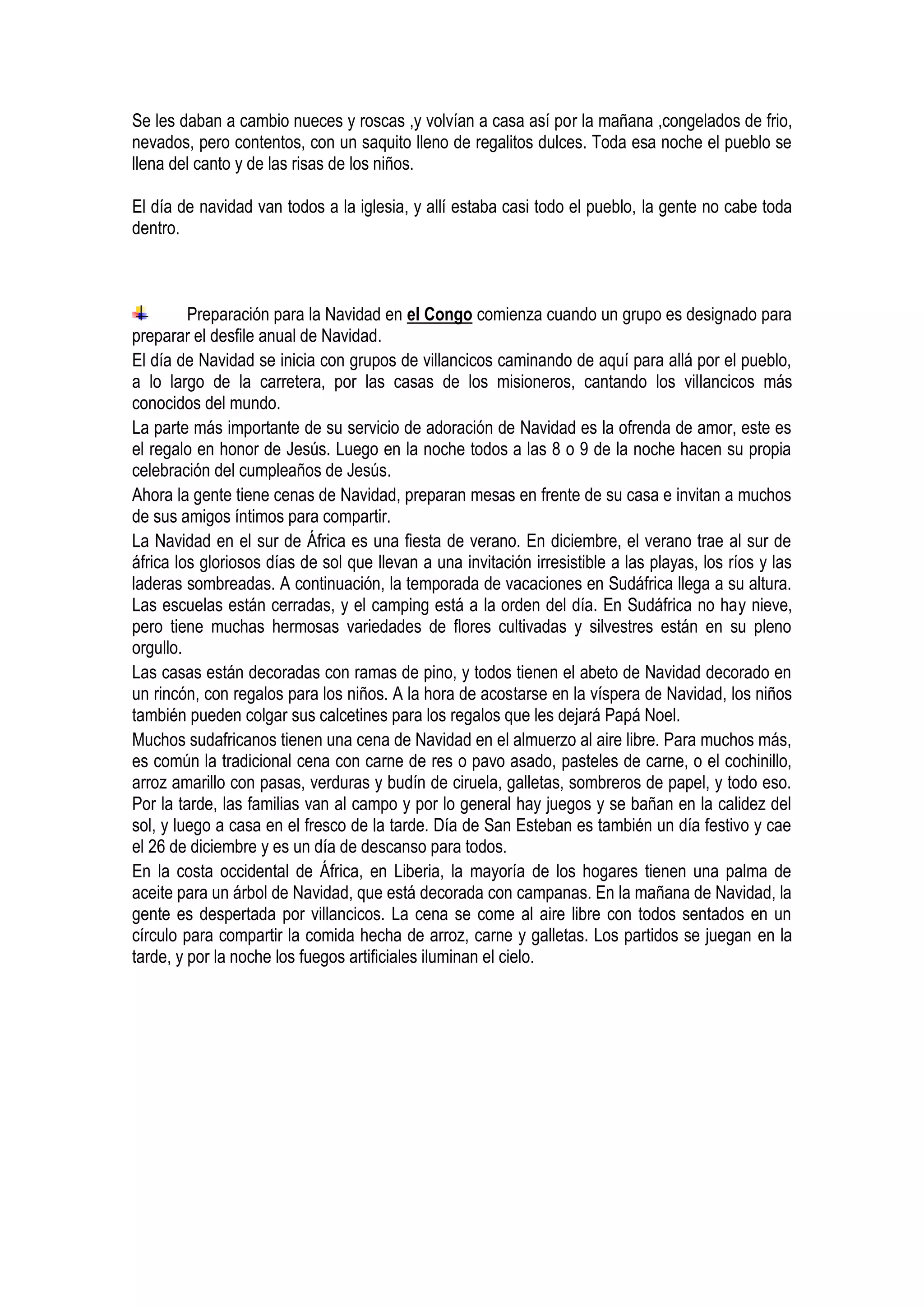 La navidad y sus tradiciones en el mundo | DOCX