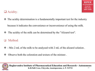 General Analytical Method for Milk | PPTX