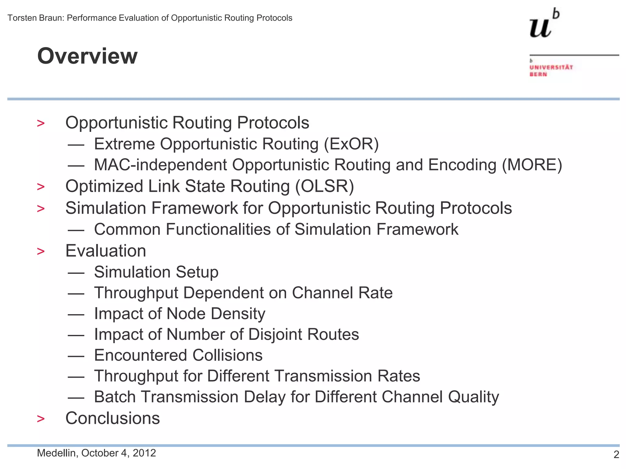 Performance Evaluation Of Opportunistic Routing Protocols A Framework
