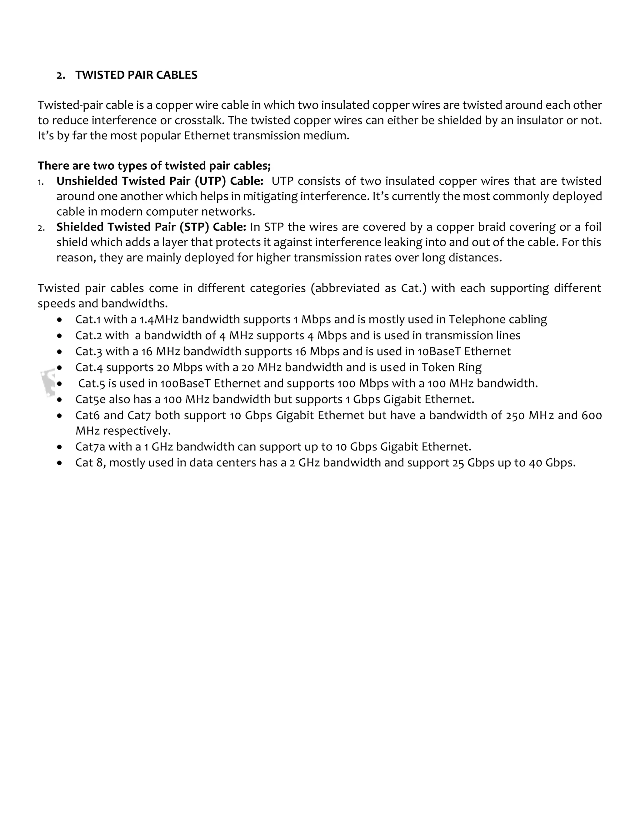 LAN CABLES - A comparative understanding of types of Cable for Local ...
