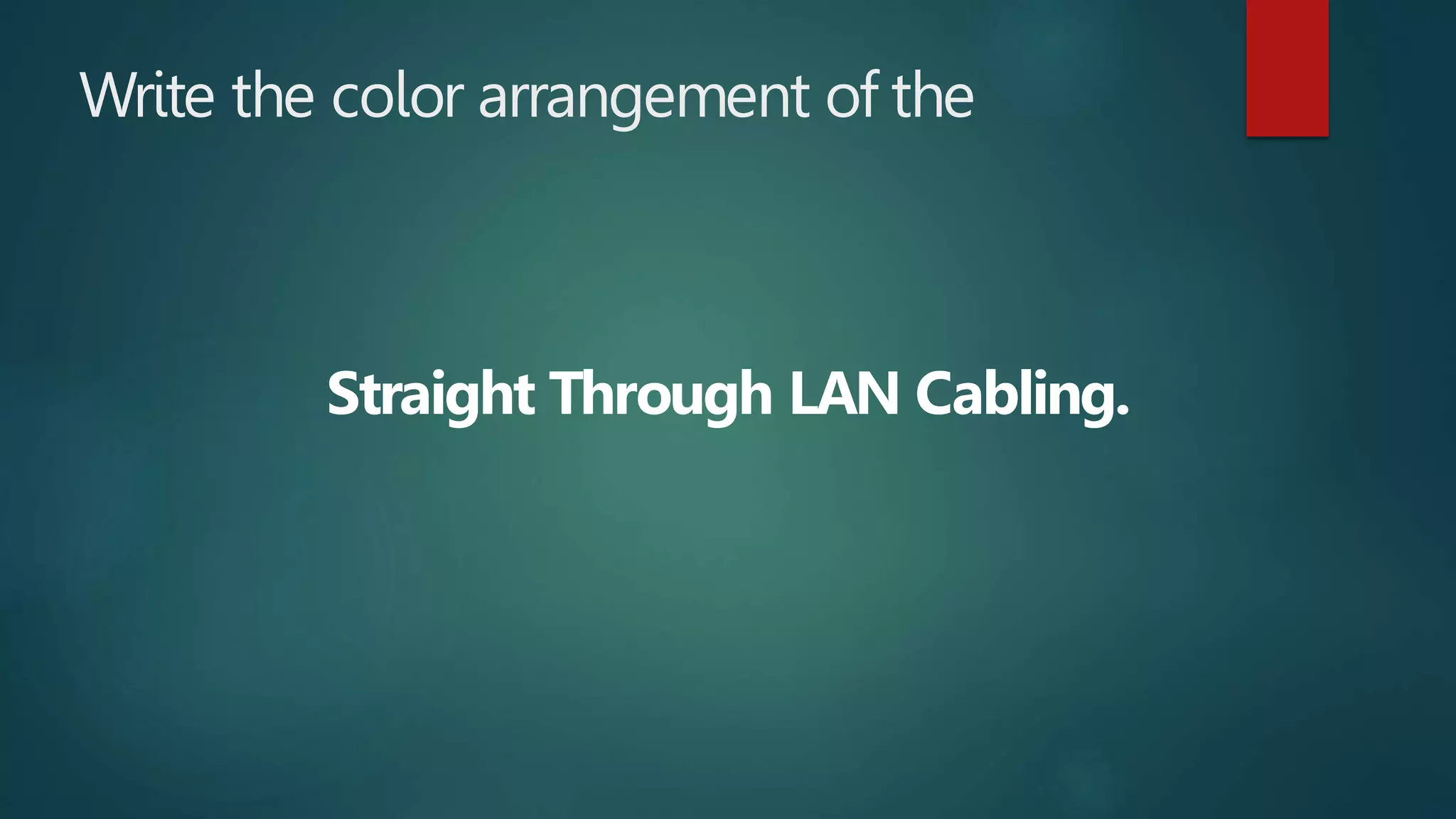 LAN Cabling.pptx | Computer Networking | Computing