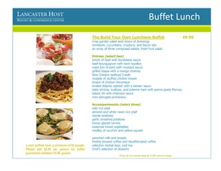 Lancaster Host Banquet Menus | PDF