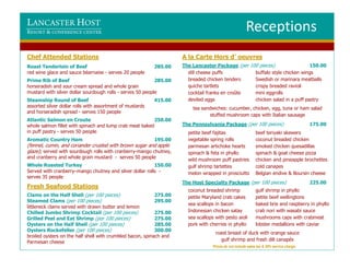 Lancaster Host Banquet Menus | PDF