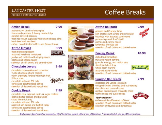 Lancaster Host Banquet Menus | PPT