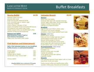 Lancaster Host Banquet Menus | PDF