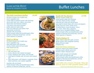 Lancaster Host Banquet Menus | PDF