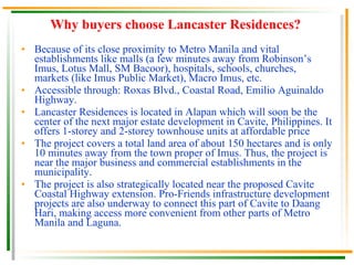 Lancaster Residences | PPT