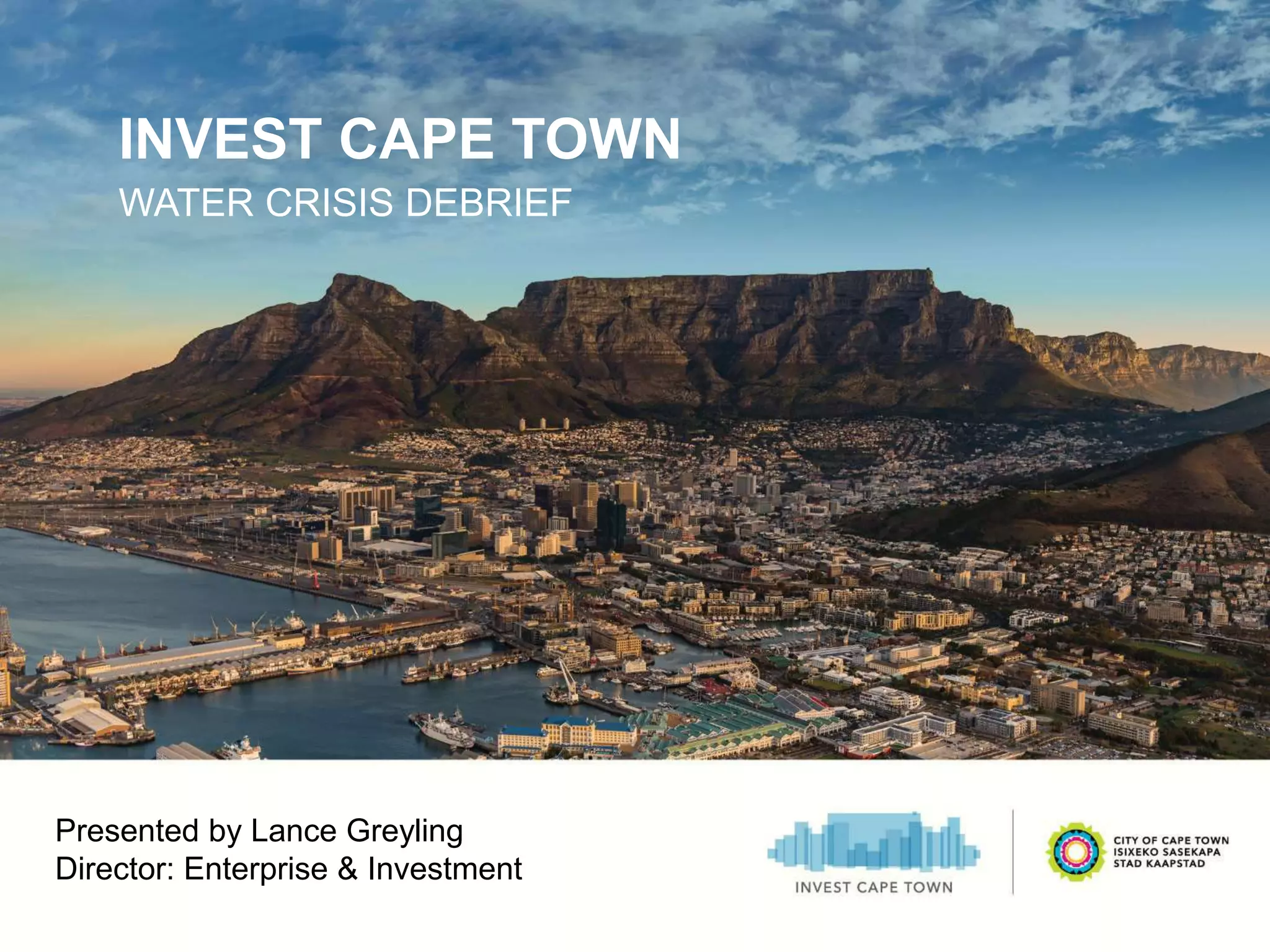 Cape Town Water crisis debrief | PPTX